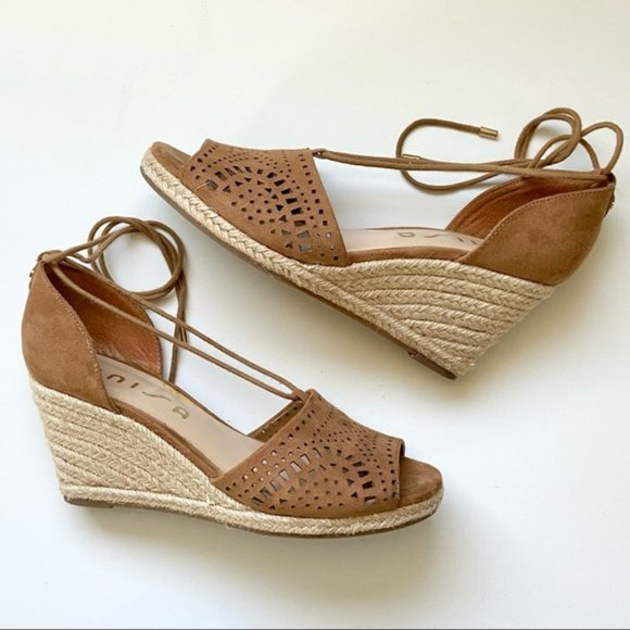 Unisa | Shoes | Nwob Unisa Laser Cut Faux Suede Tieback Laceup ...